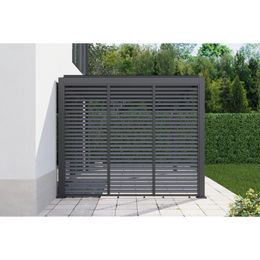 Lamellenwand f&uuml;r Pergola 'Core 110' fest anthrazit 93 cm
