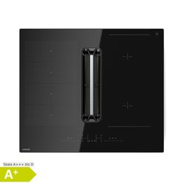 Klarstein AirJet Hybrid Down Air System Induktionskochfeld mit integriertem Abzug 477 m&sup3;/h EEK A+ Schwarz