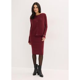 bonprix Strickkleid und Pullunder (2-tlg.Set), rot, Gr.44/46 (L), elegantes Strickkleid mit Pullunder
