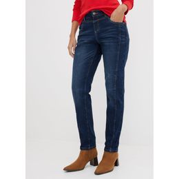bonprix Boyfriend-Jeans, blau, mit Baumwolle