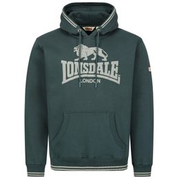 Lonsdale Sweatshirt 'Outwood' Herren Gr&ouml;&szlig;e XL dunkelgr&uuml;n / offwhite
