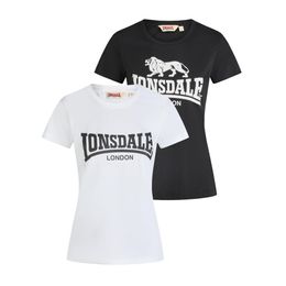 Lonsdale T-Shirt 'Nash' Damen Gr&ouml;&szlig;e M schwarz / wei&szlig;