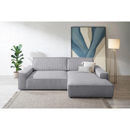 Home Affaire "NEU: SHERWOOD XXL 284, Big-Sofa L-Form, tiefe Sitzfl&auml;che 95 cm, Cord" Recamiere rechts/links, als Schlafsofa stellbar, Cord u. Leinenoptik