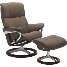 stressless "Mayfair" Set, Relaxsessel mit Hocker, mit Hocker, mit Signature Base, Gr&ouml;&szlig;e S, M & L, Gestell Braun