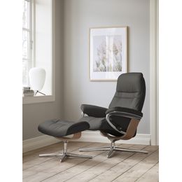 stressless "Sunrise" Set, Relaxsessel mit Hocker, mit Hocker, mit Cross Base, Gr&ouml;&szlig;e S, M & L, Holzakzent Eiche