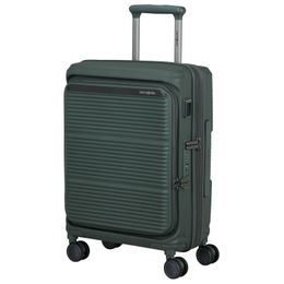 Hartschalen-Trolley Samsonite "PARALUX, verschiedene Gr&ouml;&szlig;en und Farben", Damen, Gr. B/H/T: 39cm x 55cm x 23cm 40 l, olive, Polypropylen, Koffer, Reisegep&auml;ck mit Frontfach Packw&uuml;rfel Trennpolster