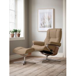 stressless "Mayfair" Set, Relaxsessel mit Hocker, mit Hocker, mit Cross Base, Gr&ouml;&szlig;e S, M & L, Holzakzent Eiche