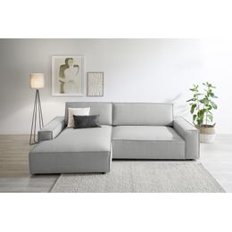 Home Affaire "NEU: SHERWOOD XXL 284, Big-Sofa L-Form, tiefe Sitzfl&auml;che 95 cm, Cord" Recamiere rechts/links, als Schlafsofa stellbar, Cord u. Leinenoptik