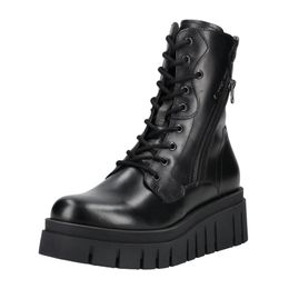 Schn&uuml;rstiefelette Nero Giardini "Nero Giardini Stiefelette Leder", Damen, Gr. 37, schwarz, Leder, Schuhe Schn&uuml;rstiefelette