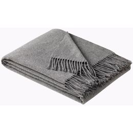 Wohndecke Estella "Monte Vigino", anthrazit, B:130cm L:180cm, Obermaterial: 100% Baumwolle, Wohndecken, Wohndecke, 100% Cashmere: Luxus pur, weich und langlebig