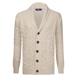 Jimmy Sanders Strickjacke Herren Gr&ouml;&szlig;e M beige