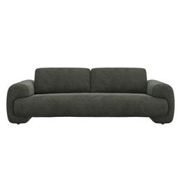 3-Sitzer FLEXLUX "Molino Designsofa, Polstersofa, Einzelsofa, Couch", turtle, B:247cm H:83cm T:108cm, 100% Polyester, Sofas, Kaltschaum & Stahl-Wellen f&uuml;r erstklassigen Sitzkomfort, F&uuml;sse Schwarz