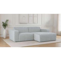 OTTO home "Koa, 228 cm, L-Form, Modulsofa in Cord, Chenille, Struktur, Webstoff" Designsofa, weicher Lounge-Sitzkomfort, Welleunterfederung, bodentief