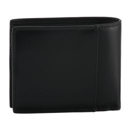 Geldb&ouml;rse Calvin Klein "BOLD BILLFOLD W/ COIN", Herren, schwarz, Leder, unifarben, Basic, Kleinlederwaren, Unisex Geldbeutel, Portemonnaie mit CK-Logo