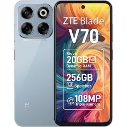 ZTE Smartphone "Blade V70", Energieeffizienz: A (A-G), grau (stardust gray), 256 GB, Mobiltelefone