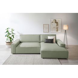 Home Affaire "NEU: SHERWOOD XXL 284, Big-Sofa L-Form, tiefe Sitzfl&auml;che 95 cm, Cord" Recamiere rechts/links, als Schlafsofa stellbar, Cord u. Leinenoptik