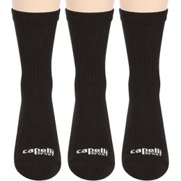 Sportsocken CAPELLI SPORT, Damen, Gr. XS (31/33), schwarz-wei&szlig; (schwarz, wei&szlig;), Baumwolle, Elasthan, Polyester, unifarben, normal, Socken Sportsocken, mit Logopr&auml;gung an der Fu&szlig;vorderseite