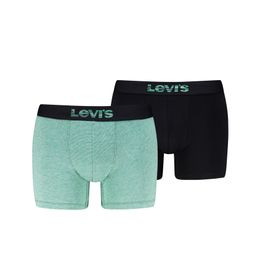 Levi's Boxershorts LEVI'S, Herren, Gr. L, gr&uuml;n, schwarz, Single Jersey, Obermaterial: 95% Baumwolle, 5% Elasthan, k&ouml;rpernah, Unterhosen