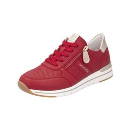 Sneaker Remonte "Remonte Sneaker Leder", Damen, Gr. 38, rot, Leder, Schuhe Sneaker