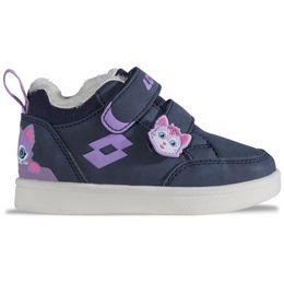 Sneaker Lotto, Damen, Gr. 20, navy, lila, Synthetik, Textil, mehrfarbig, Schuhe Sneaker, - in kindgerechter Passform