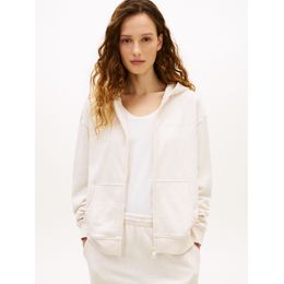 Sweatjacke "FULL ZIP HOODIE", Damen, Gr. L (40), beige heather, Sweatware, Obermaterial: 82% Baumwolle, 18% Polyester, Tommy Hilfiger Underwear, meliert, regular fit normal, Rundhals, eingesetzt Rippb&uuml;ndchen, Sweatjacken Sweatjacke, Regular fit mit Kapuze