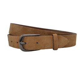 Lederg&uuml;rtel AnnaMatoni "AnnaMatoni Damen Lederg&uuml;rtel in hochwertigem Velour Leder 3cm", Damen, Gr. TW85 - 100cm Gesamtl&auml;nge, cognac 640, 100% Leder, G&uuml;rtel Lederg&uuml;rtel