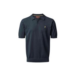 Kurzarmhemd MCS "MCS Polo shirt MCKarlo", Herren, Gr. L, Normalgr&ouml;&szlig;en, schwarz sapphire, Obermaterial: 100% Baumwolle, Hemden