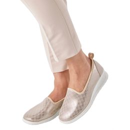 airsoft comfort+ Damen Slipper aus Stretch-Material, beige-kariert, Gr&ouml;&szlig;e 38