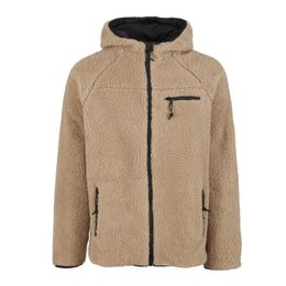 Anorak Brandit "Brandit Herren Teddyfleece Worker Jacket", Herren, Gr. L, camel, 100% Polyester, unifarben, normal, ohne Ausschnitt, Jacken