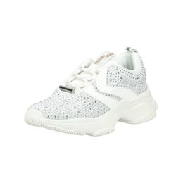 Sneaker Steve Madden "Steve Madden Sneaker Lederimitat/Textil", Damen, Gr. 37, wei&szlig;, silber, Lederimitat, Textil, Schuhe Sneaker