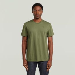 G-Star Raw T-Shirt G-STAR "Base-S T-Shirt", Herren, Gr. L, four leaf clover, Jersey, Obermaterial: 100% Baumwolle, unifarben, regular fit normal, Rundhals, Shirts T-Shirt, mit kleinem Logo-Detail