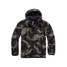 Anorak Brandit "Brandit Herren Teddyfleece Worker Jacket", Herren, Gr. M, schwarzcamo, 100% Polyester, unifarben, normal, ohne Ausschnitt, Jacken