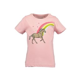 Blue Seven T-Shirt M&auml;dchen Gr&ouml;&szlig;e 128 umbra / neongelb / fuchsia / rosa