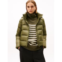 Steppjacke Tommy Hilfiger "LW DOWN CASUAL JACKET", Damen, Gr. L (40), utility olive, Steppware, Obermaterial: 100% Nylon, unifarben, regular fit, Jacken Steppjacke, mit Logopr&auml;gung