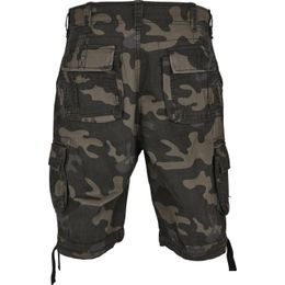 Stoffhose Brandit "Brandit Herren Urban Legend Cargo Shorts", Herren, Gr. 4XL, US-Gr&ouml;&szlig;en, schwarzcamo, 65% Polyester, 35% Baumwolle, normal, Hosen Stoffhose