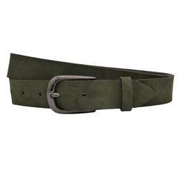 Lederg&uuml;rtel AnnaMatoni "AnnaMatoni Damen Lederg&uuml;rtel in hochwertigem Velour Leder 3cm", Damen, Gr. TW85 - 100cm Gesamtl&auml;nge, olive 560, 100% Leder, G&uuml;rtel Lederg&uuml;rtel
