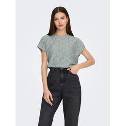 Kurzarmshirt Only "ONLSMILLA LIFE S/S TOP JRS NOOS", Damen, Gr. L, abyss, Jersey, Obermaterial: 95% Polyester, 5% Elasthan, unifarben, regular fit normal, Rundhals, Shirts, regular fit, modisch, Single Jersey, Materialmix, Rundhals