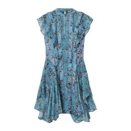 AllSaints Kleid 'FLEUR' Damen Gr&ouml;&szlig;e 42 blau / cyanblau / grau Winterkleid