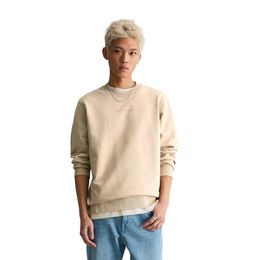 Marc O'Polo Sweatshirt MARC O'POLO DENIM "aus weichem Bio-Baumwoll-Sweat", Herren, Gr. L, frosty sand, Obermaterial: 100% Baumwolle, unifarben, regular fit, Rundhals, Sweatshirts Sweatshirt