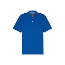 Poloshirt OLYMP "OLYMP Casual Wirk", Herren, Gr. L, blau, 100% Baumwolle, Shirts