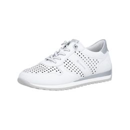 Sneaker Remonte "Remonte Sneaker Leder", Damen, Gr. 38, wei&szlig;, silber, Leder, Schuhe Sneaker