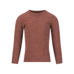 Funktionsshirt ZIGZAG "Terry", M&auml;dchen, Gr. 128, rot, rosa, 50% Wolle, 50% Polyester, unifarben, Shirts Funktionsshirt, mit feuchtigkeitsregulierender Eigenschaft