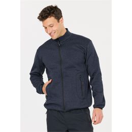Fleecejacke WHISTLER "Sampton", Herren, Gr. 4XL, blau, 100% Polyester, meliert, lang, hoch geschlossener Ausschnitt, Jacken Fleecejacke, aus schnell trocknenden Materialien