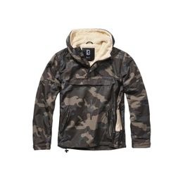 Allwetterjacke Brandit "Brandit Herren Windbreaker Sherpa", Herren, Gr. L, schwarzcamo, 80% Elastodien, 20% Polyester, mehrfarbig, normal, ohne Ausschnitt, Jacken