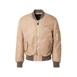 Schott NYC Jacke 'MACAMPSRS' Herren Gr&ouml;&szlig;e S beige / brokat