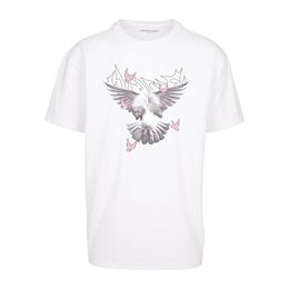 MT Upscale T-Shirt 'Doves' Herren Gr&ouml;&szlig;e XS stone / hellpink / wei&szlig;
