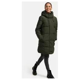 Winterjacke Marikoo "Kaituu XVI", Damen, Gr. 3XL, gr&uuml;n (schwarz olive), Obermaterial: 100% Polyester; Innenseite: 100% Polyester; Futter: 100% Polyester; Wattierung: 100% Polyester, Jacken Winterjacke, mit gro&szlig;er Kapuze