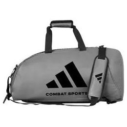 Sporttasche Adidas PERFORMANCE "2in1 Bag PU" Gr. S, grau (grau, schwarz), Taschen, B/H/T: 56cm x 29cm x 29cm S, Kunstleder, Sporttasche, B:56cm H:29cm T:29cm