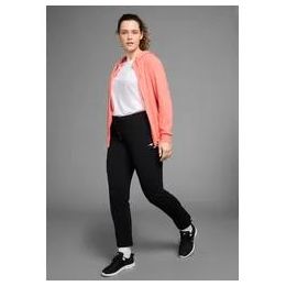Jogginganzug Kangaroos, Damen, Gr. 54, rot (coral), Interlock, Obermaterial: 60% Baumwolle, 40% Polyester, figurumspielend, Sportanz&uuml;ge Jogginganzug, Gro&szlig;e Gr&ouml;&szlig;en