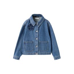 Mango Kids Jacke 'GEORGIA' M&auml;dchen Gr&ouml;&szlig;e 152 blue denim